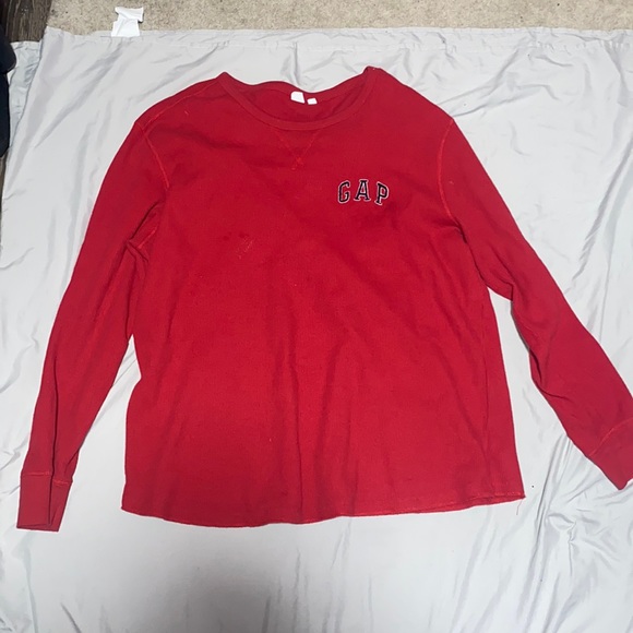 GAP | Sweaters | Red Gap Lowcut V Neck | Poshmark